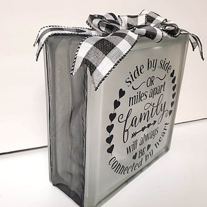 Glass Block, Lighted Glass Block, Family Saying, Glass Cube, Family ...