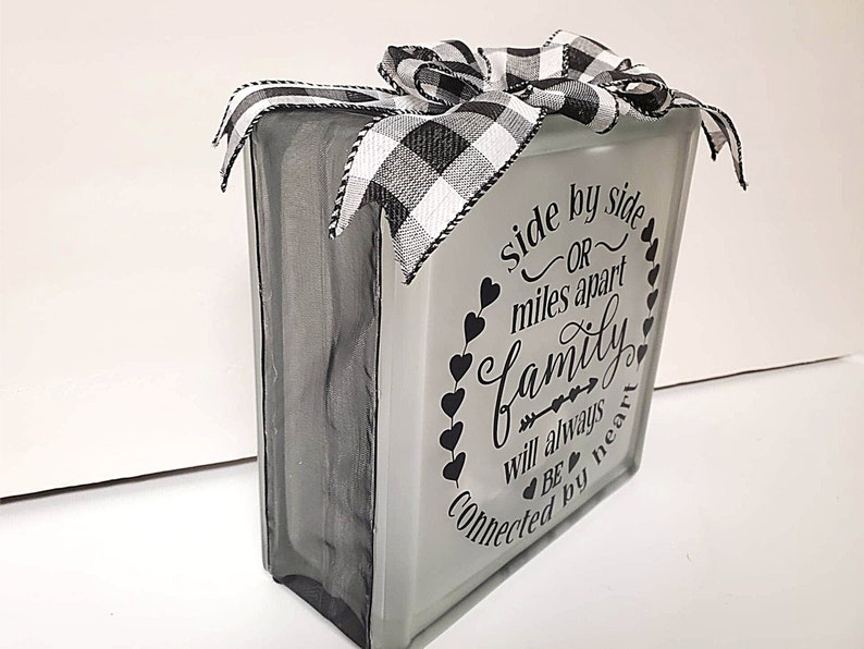 Glass Block, Lighted Glass Block, Family Saying, Glass Cube, Family ...