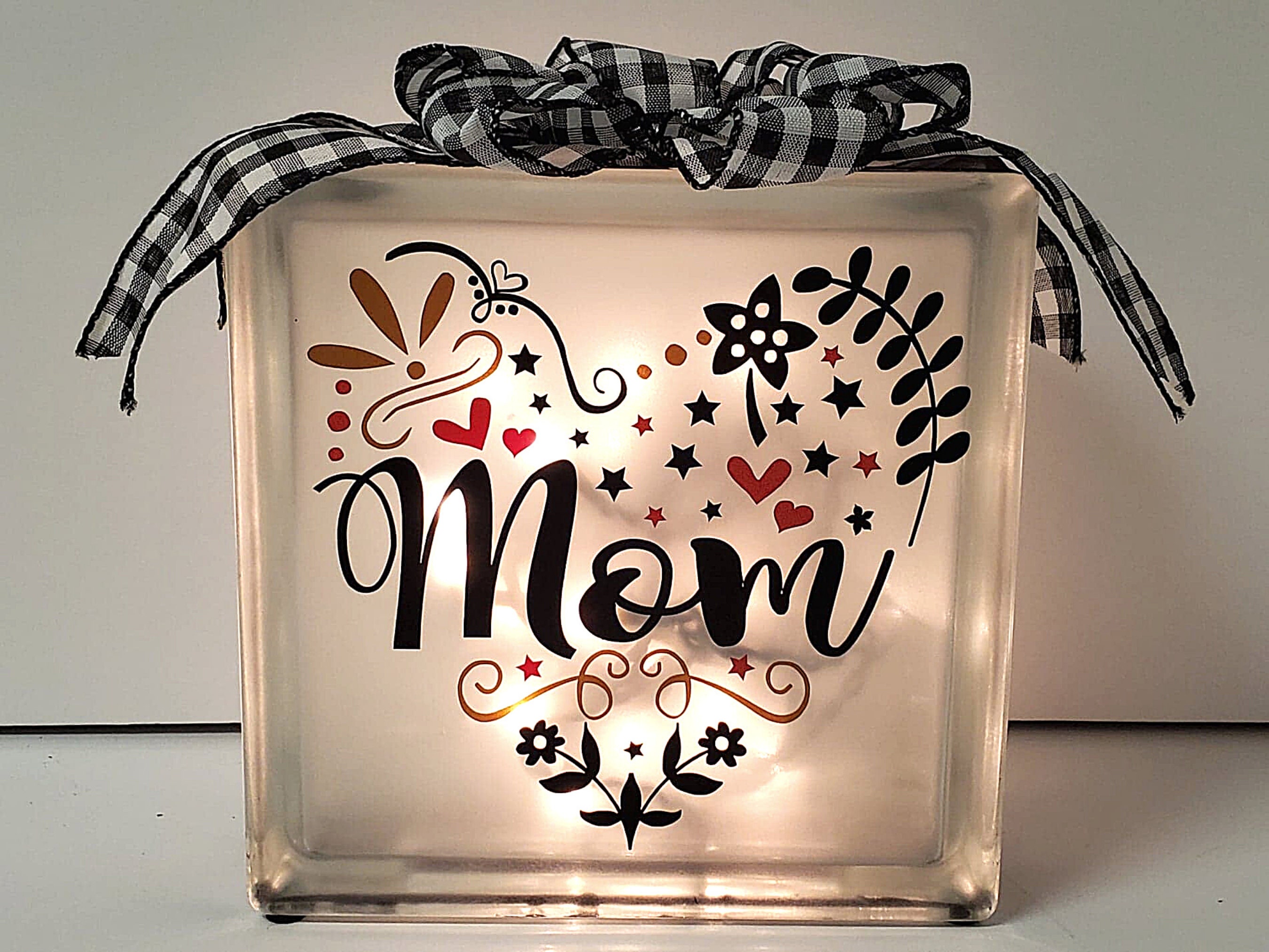 Lighted Glass Block Glass Block Mother's Day Gift Gift - Etsy Ireland