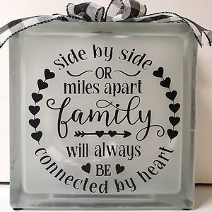Glass Block, Lighted Glass Block, Family Saying, Glass Cube, Family ...