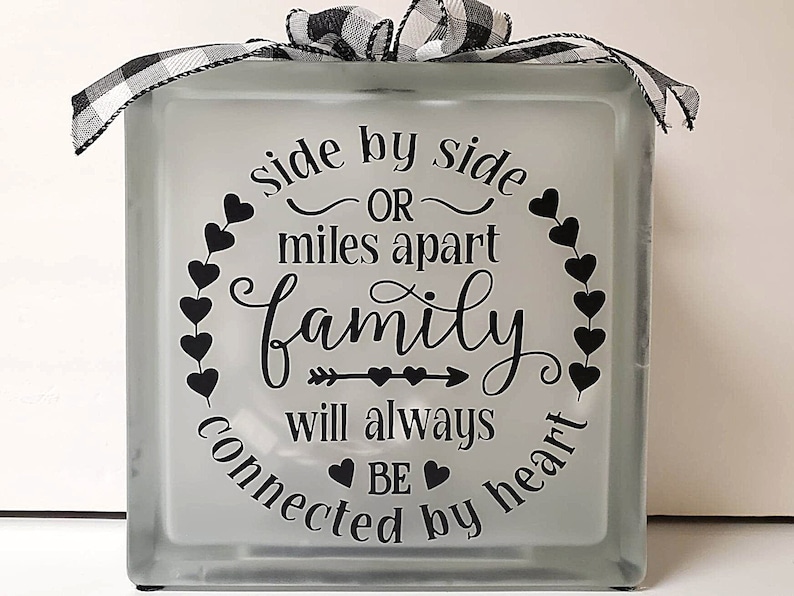 Glass Block, Lighted Glass Block, Family Saying, Glass Cube, Family ...