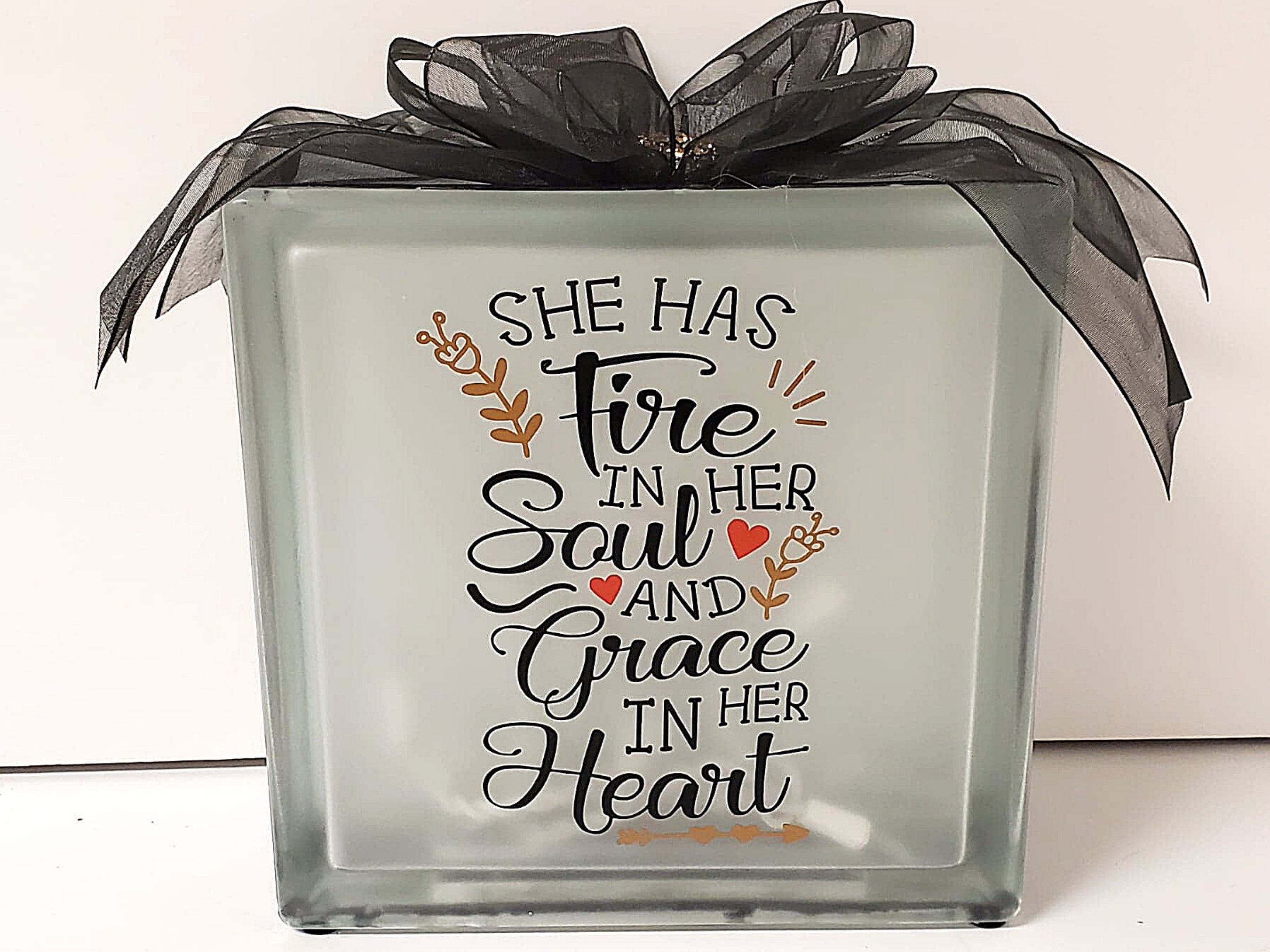 Lighted Glass Block Inspirational Saying Inspirational Gift - Etsy