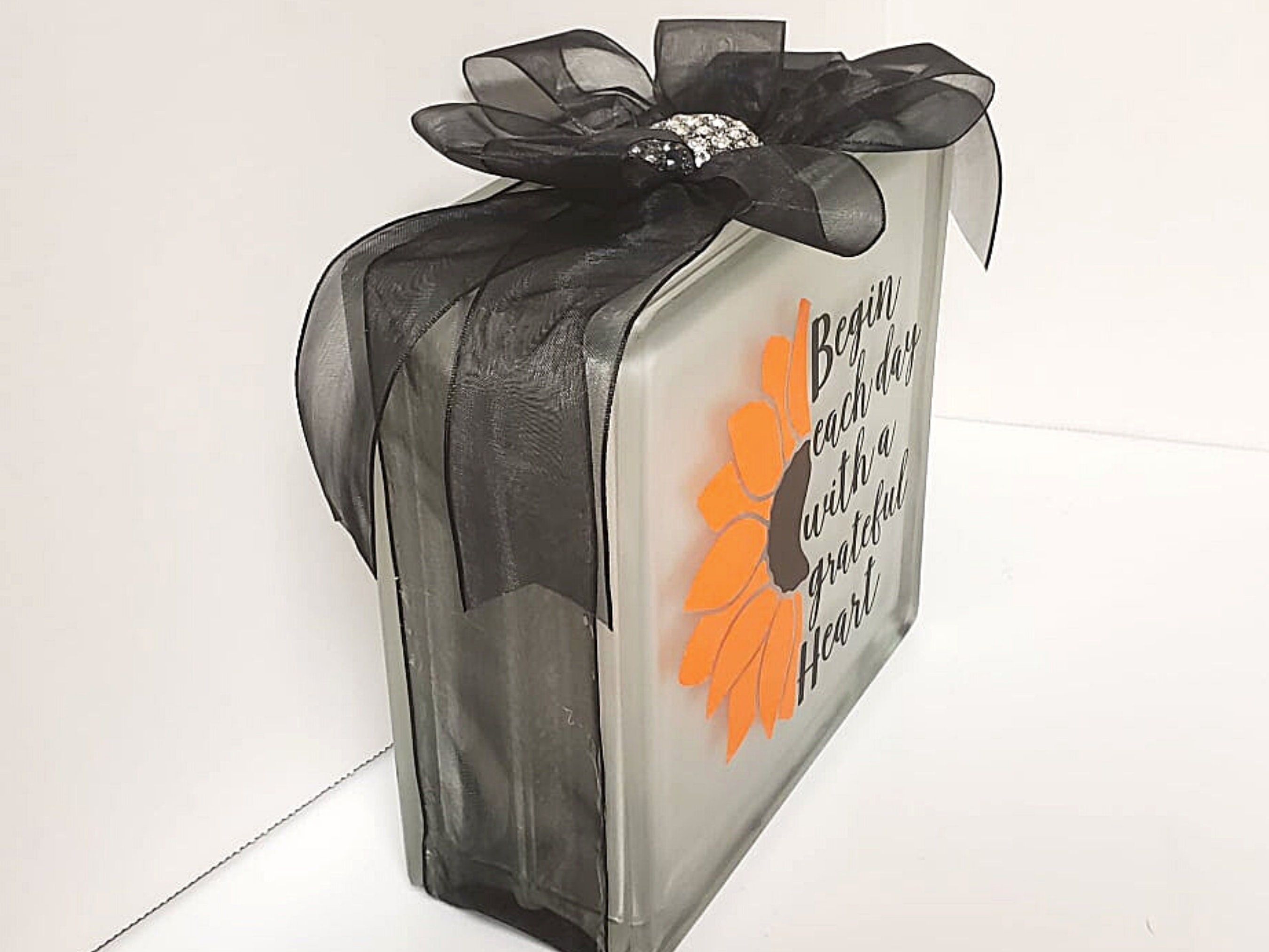 Glass Block, Lighted Glass Block, Glass Décor, Inspirational Saying ...