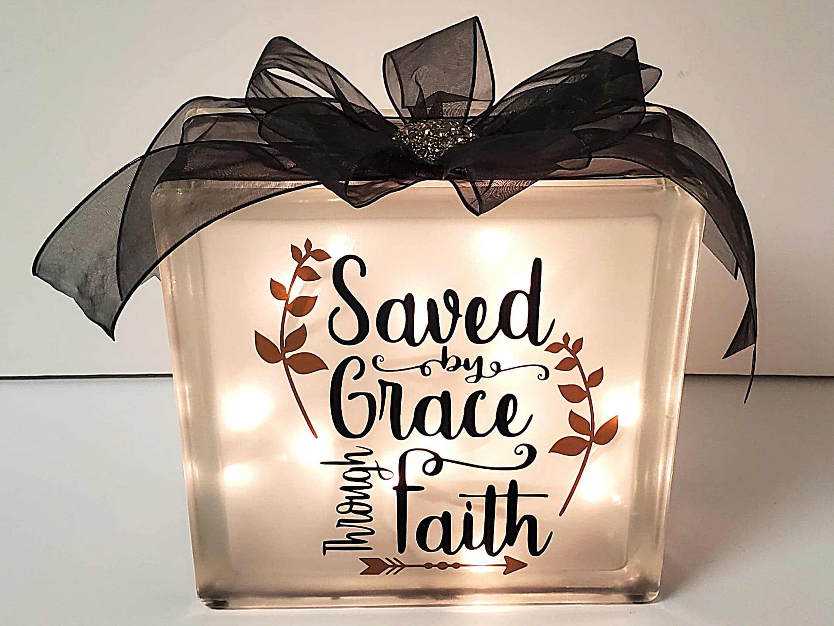 Lighted Glass Block, Glass Block, Inspirational Gift, Religious Gift - Etsy