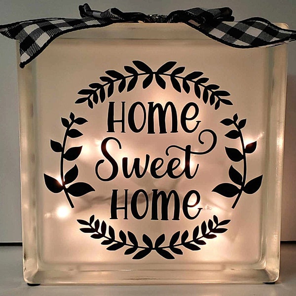 Glass Block, Lighted Glass Block, Friendship, Gift for Best Friend ...