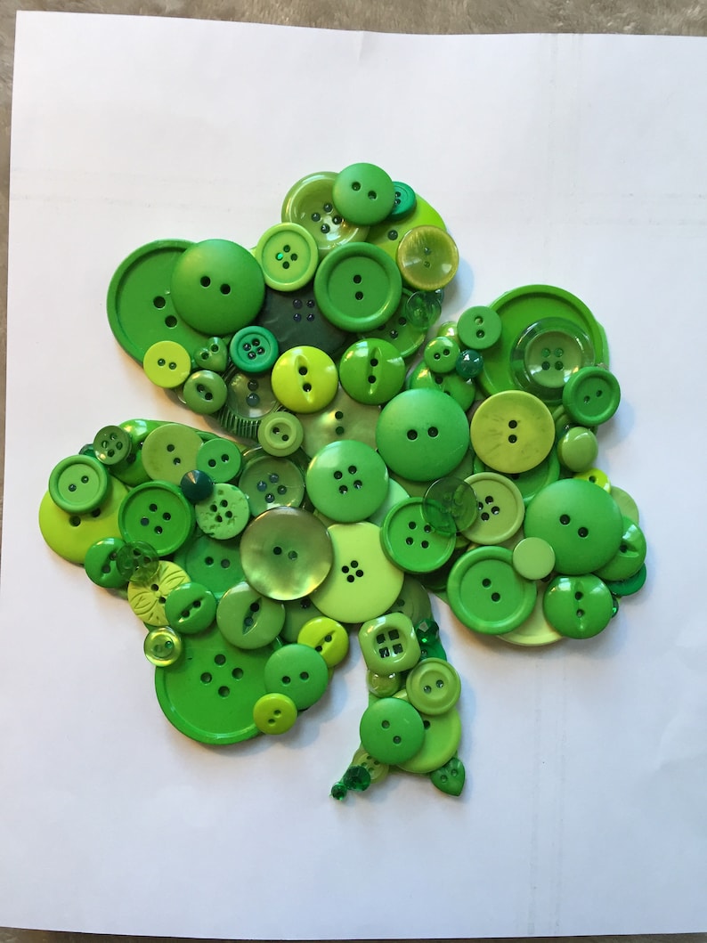 Shamrock Button Wall Decor With Irish Blessing - Etsy