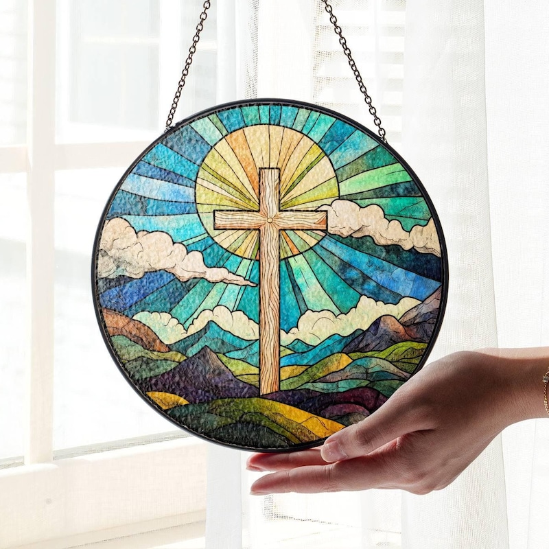 Stained Glass Window Cross - Etsy