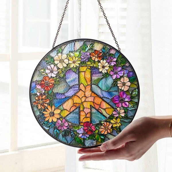 Peace Sign Stained Glass - Etsy