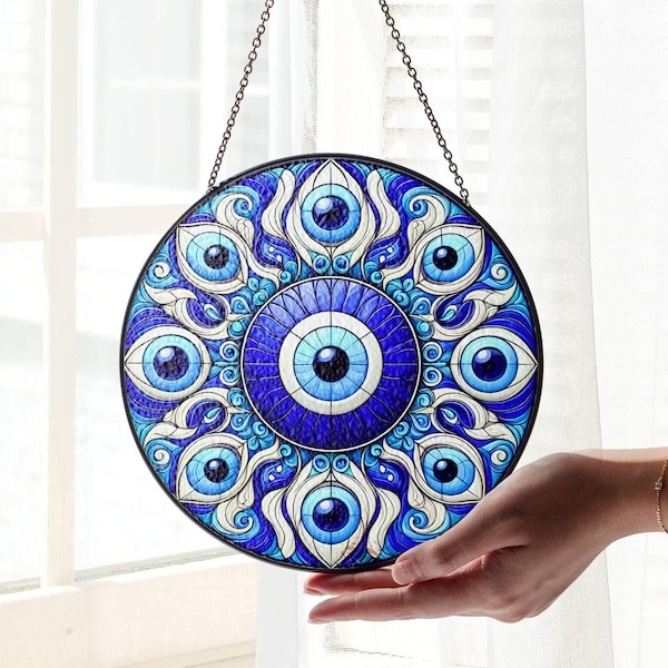 Evil Eye Stained Glass - Etsy Denmark