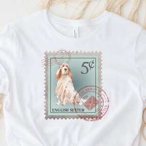 English Setter Shirt, Postage Stamp, English Setter Tshirt English ...
