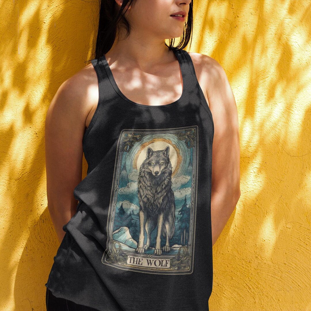 Wolf Tank Top, the Wolf Tarot Card Shirt, Wild Animal Lover Gift - Etsy