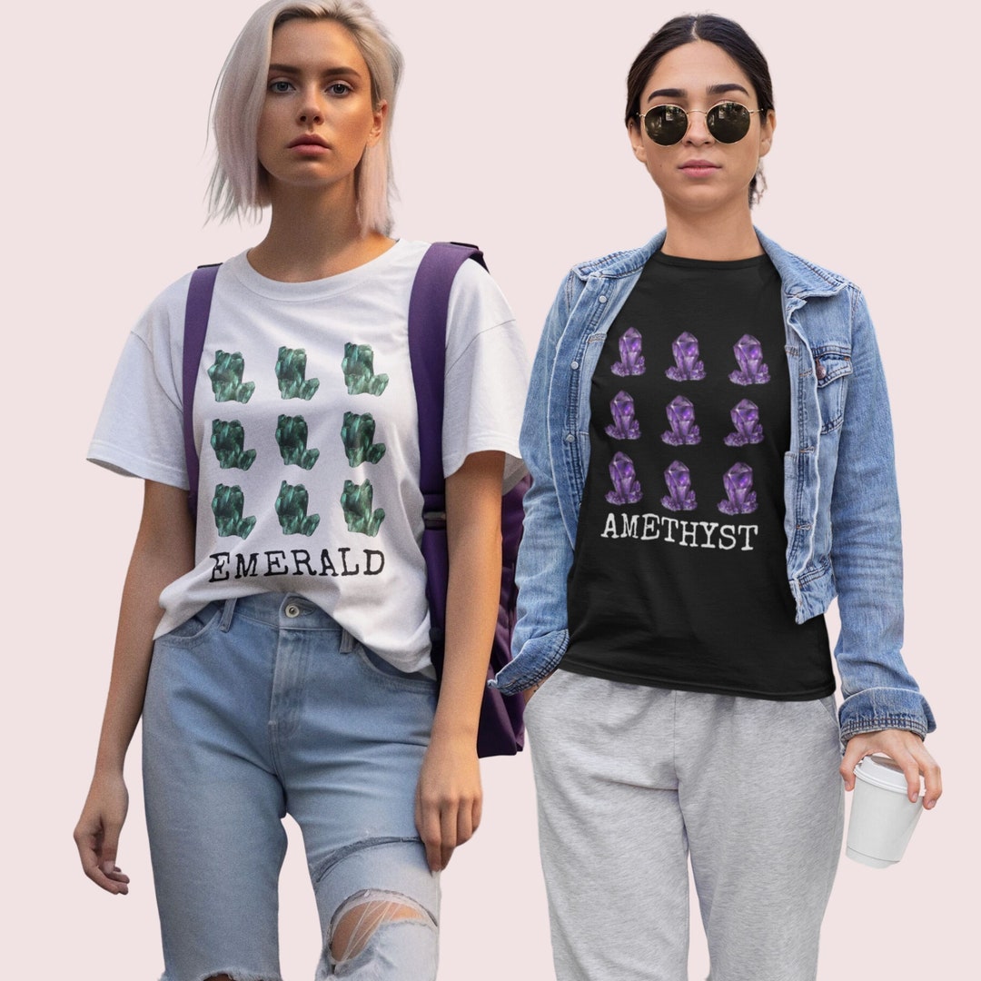 Birthstone Shirt, Gemstone Shirt Birth Stone T-shirt Birthday Gifts ...