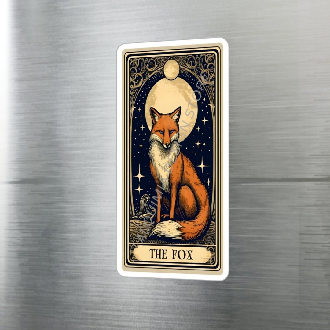 Fox Stickers, the Fox Tarot Card Sticker 3" X 4" Vinyl Sticker ...