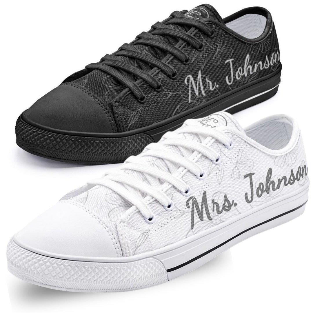 Personalized Wedding Sneakers: Bride and Groom Matching Shoes - Etsy
