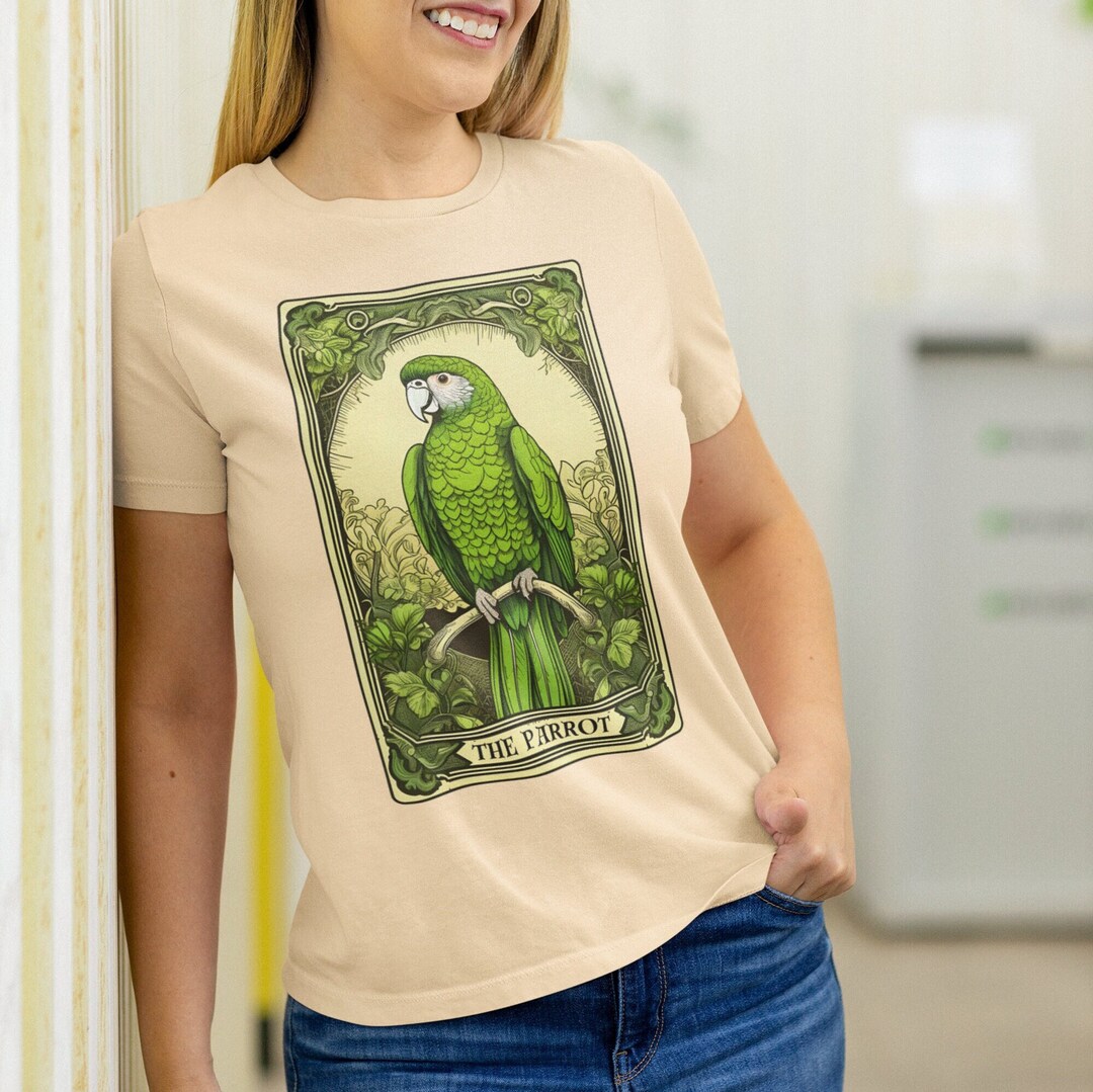 Parrot Shirt, the Parrot Tarot Card Shirt, Bird Lover Gift Bird Shirt ...
