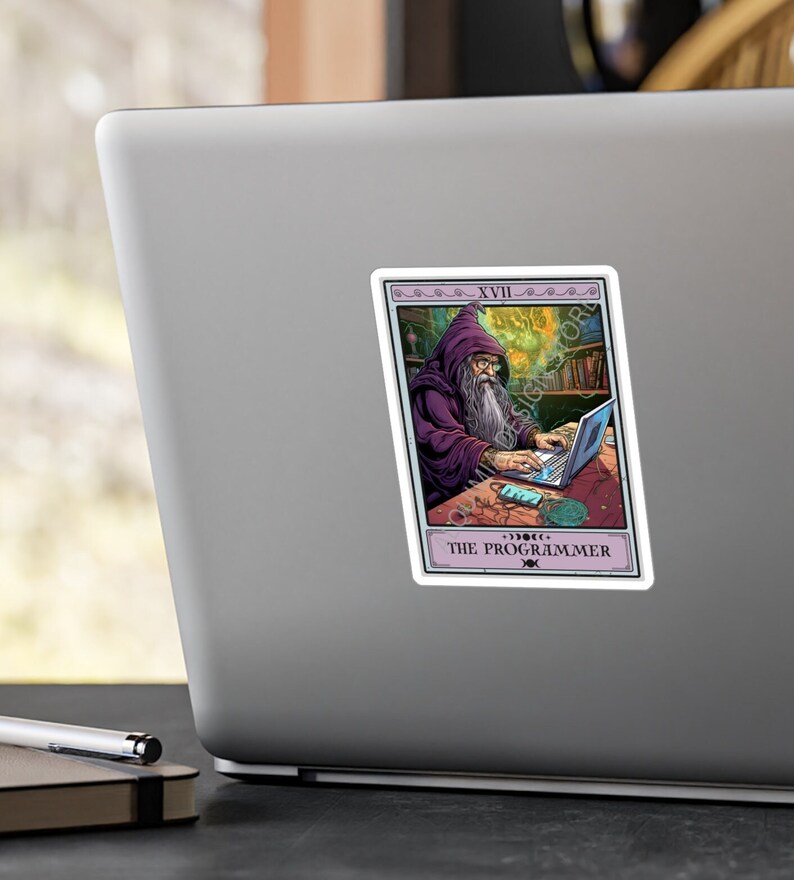 Programmer Stickers, the Programmer Tarot Card Sticker 3" X 4" Vinyl Sticker Waterproof UV ...