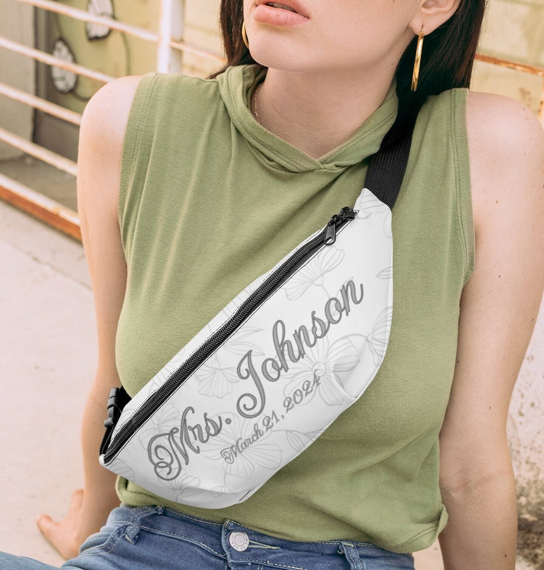 Personalized Bride Fanny Pack 14" X 6" Hip Pack Custom Bridal Fanny ...