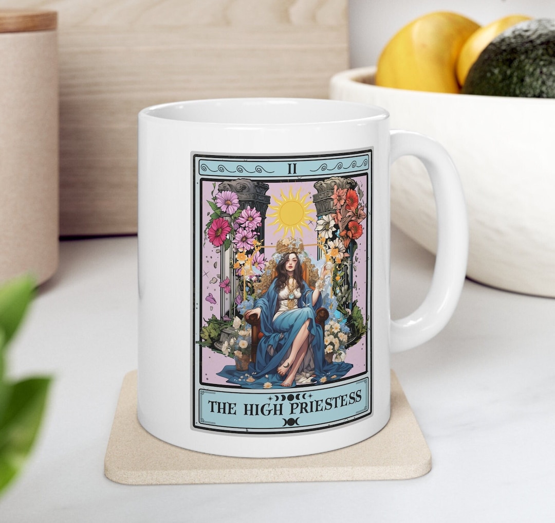 The High Priestess Tarot Card Mug, the High Priestess Tarot Coffee Mug ...