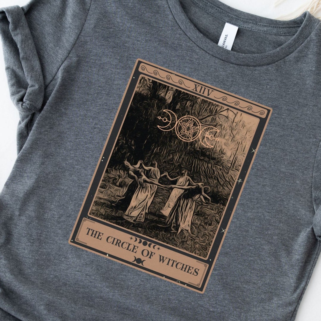 Witch Shirt Circle of Witches Tarot Card Shirt, Vintage Witch Tee ...