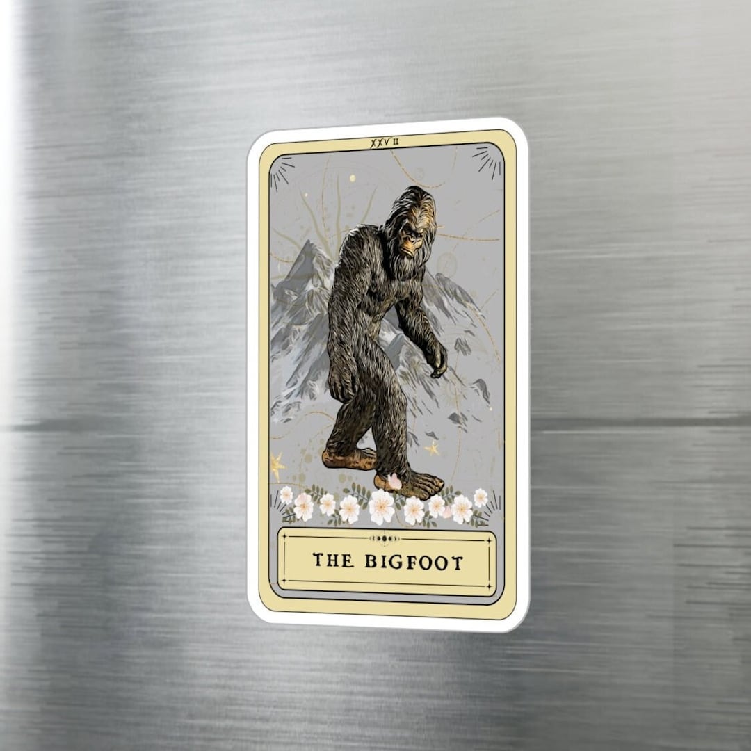 Bigfoot Stickers, the Bigfoot Tarot Card Sticker 3" X 4" Vinyl Sticker ...