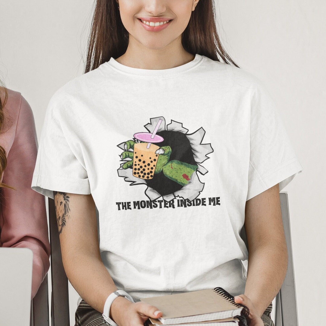 Boba Tea Halloween Shirt Boba Shirt, Halloween Boba Tshirt, the Monster ...