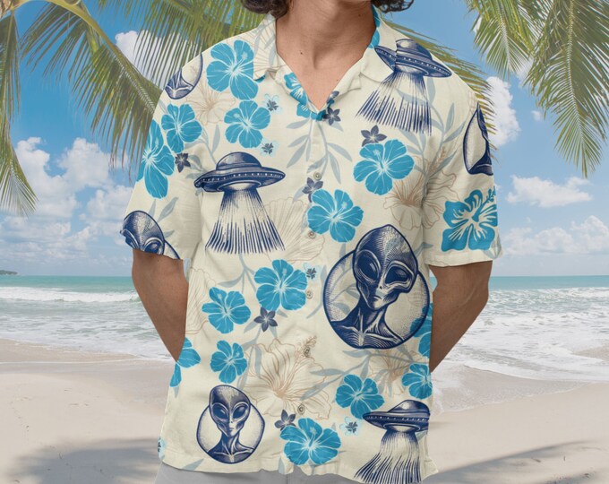 Molokai Surf Alien Button Down Shirt - Etsy