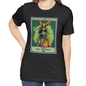 The Stoner Tarot Card Shirt, Bunny Shirt Rabbit Weed Tshirt Cannabis ...