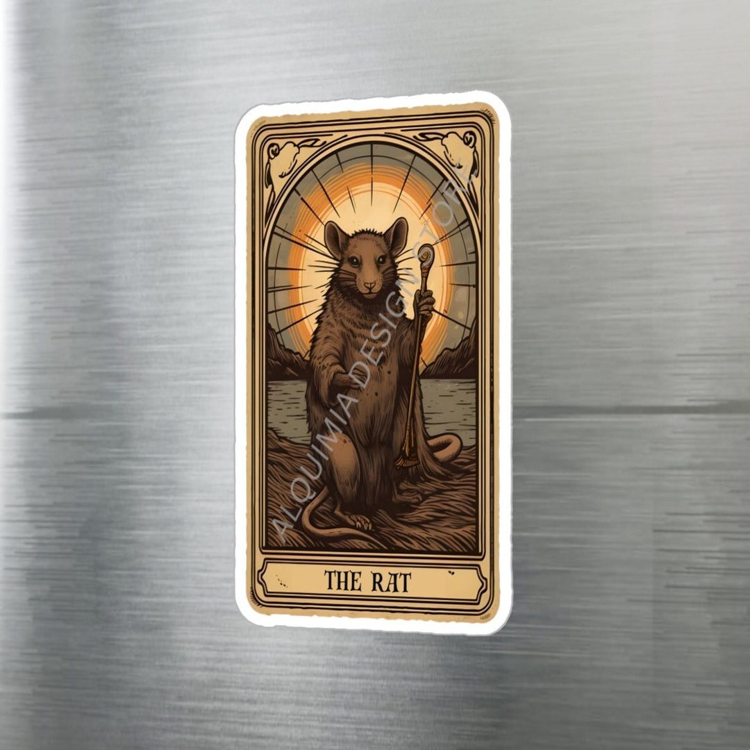 Rat Stickers, the Rat Tarot Card Sticker 3" X 4" Vinyl Sticker ...