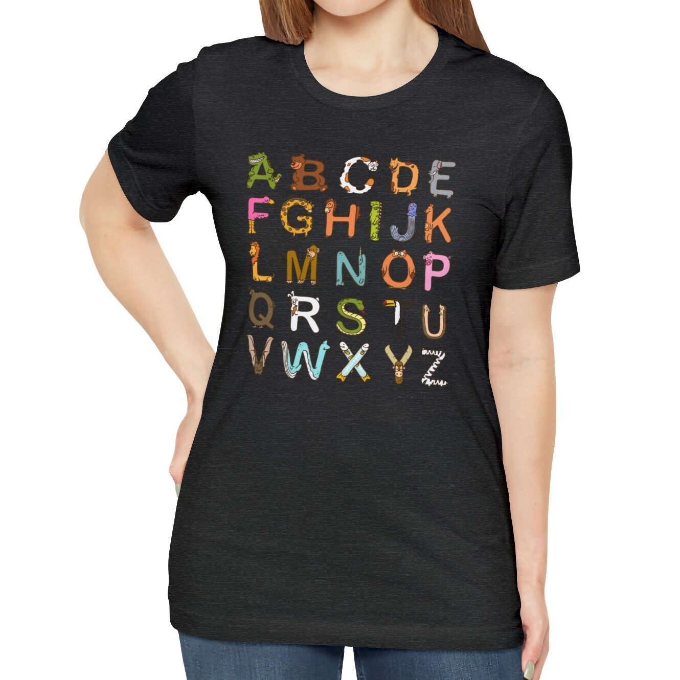 Animals Alphabet Shirt, ABC Shirt, Alphabet T-shirt, Kingergarten ...