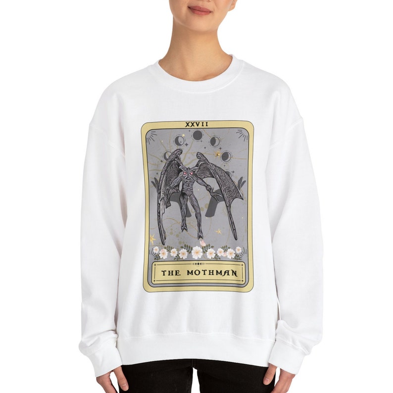 Mothman Sweatshirt, the Mothman Tarot Card Sweatshirt, Cryptid Gift ...