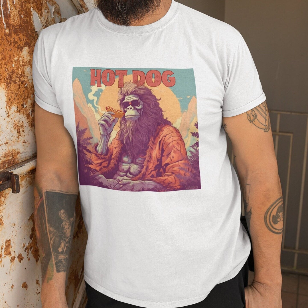 Bigfoot Hot Dog Shirt, Bigfoot Shirts Hot Dog Lover Gifts Sasquatch - Etsy