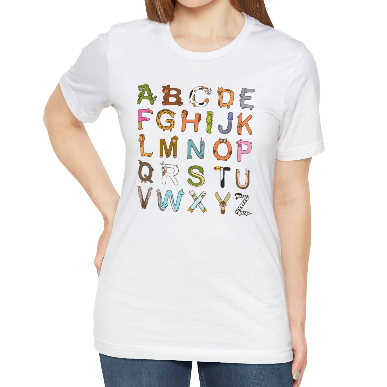 Animals Alphabet Shirt, ABC Shirt, Alphabet T-shirt, Kingergarten ...