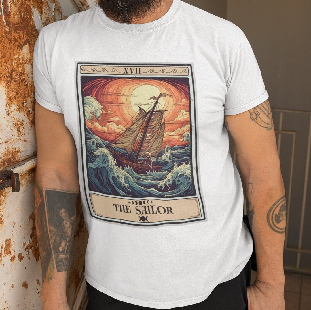The Sailor Tarot Card Shirt, Sailboat Gifts Sailing Gift Sailing Shirt ...