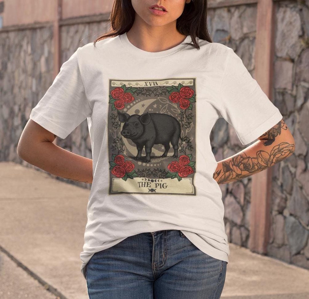 Pig Tarot Card T-shirt: Chinese Zodiac Year of the Pig - Etsy