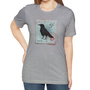 Raven Shirt, Postage Stamp, Raven Tshirt Bird Lover Shirt, Raven Mom ...