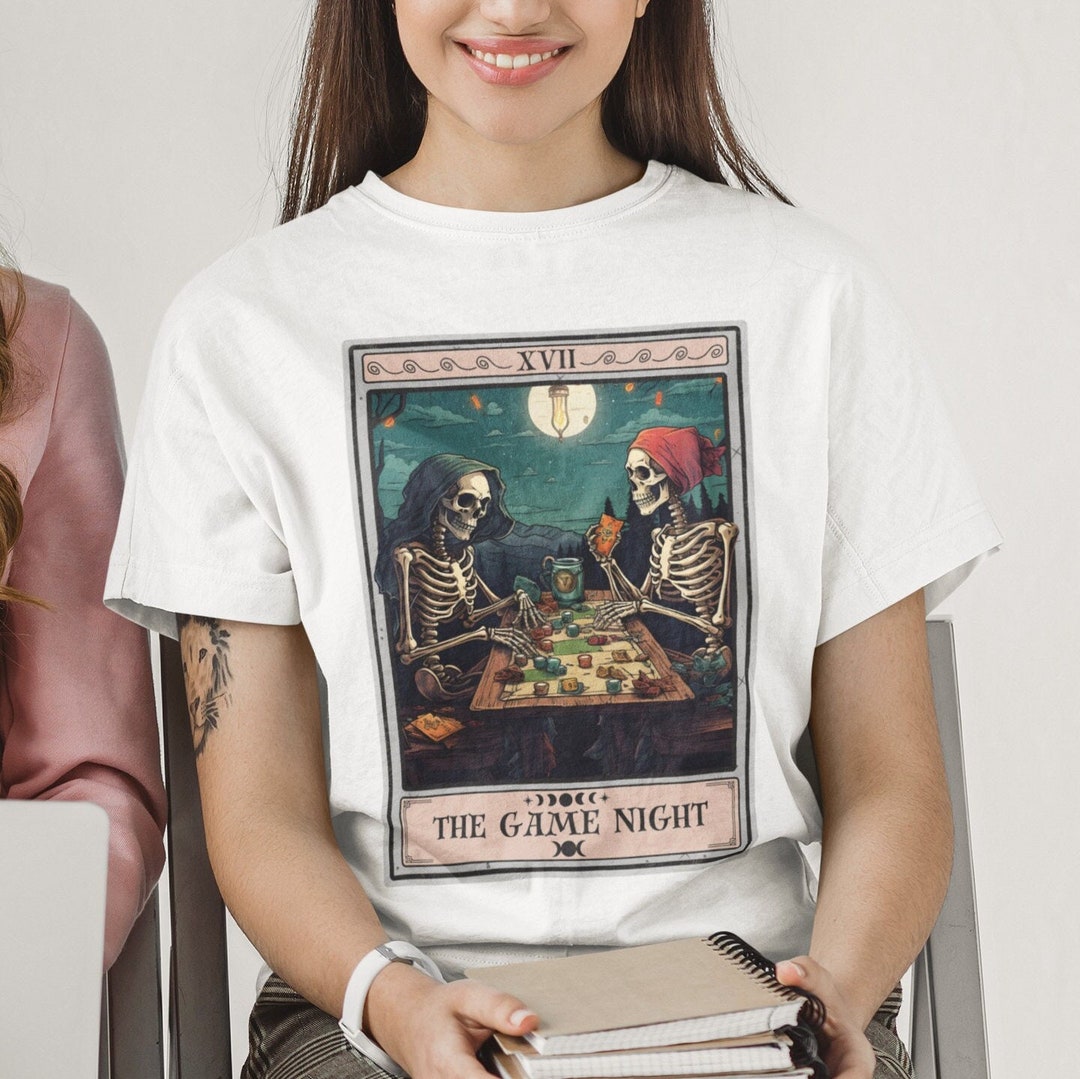 Game Night Shirt, the Game Night Tarot Card Shirt Funny Board Game ...