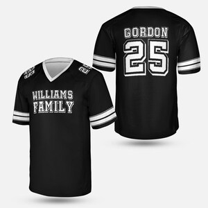 Custom Family Reunion Football Jersey: Personalized Name & Number Shirt ...