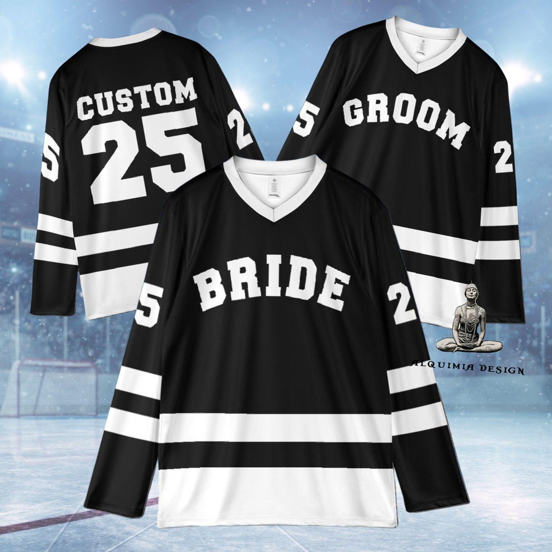 Bride and Groom Hockey Jersey Matching Bride Groom Shirts Hockey ...