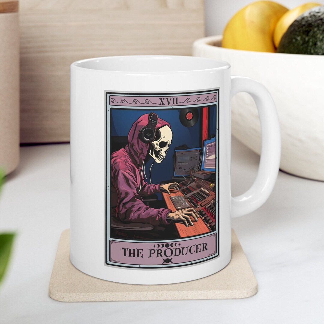 Music Producer Mug Gift, the Producer Tarot Card Mug, Music Recording ...