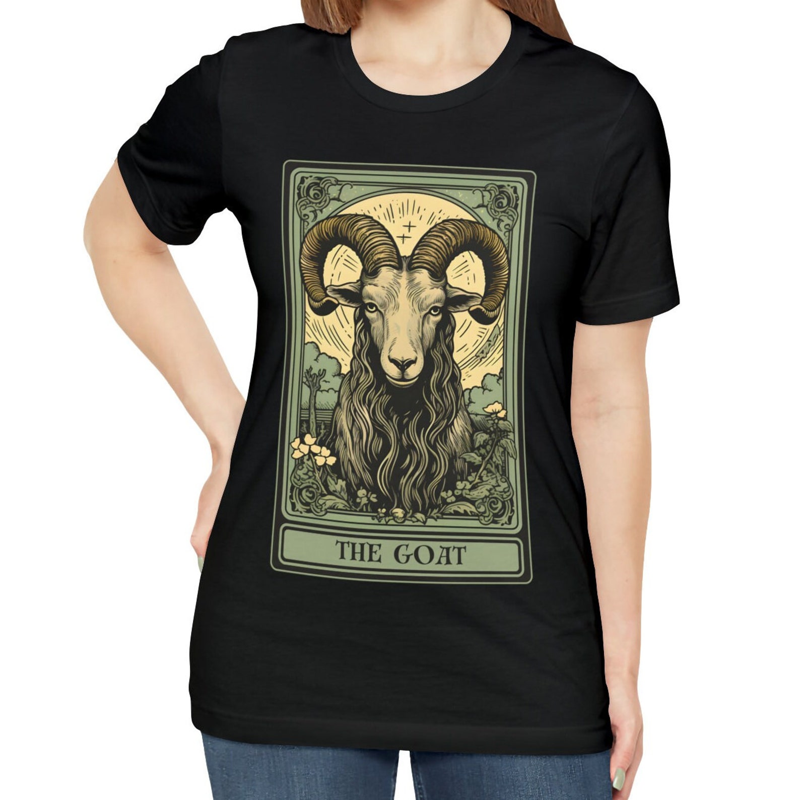 Goat Shirt, the Goat Tarot Card Shirt, Goat Lover Gifts Goat Chinese ...