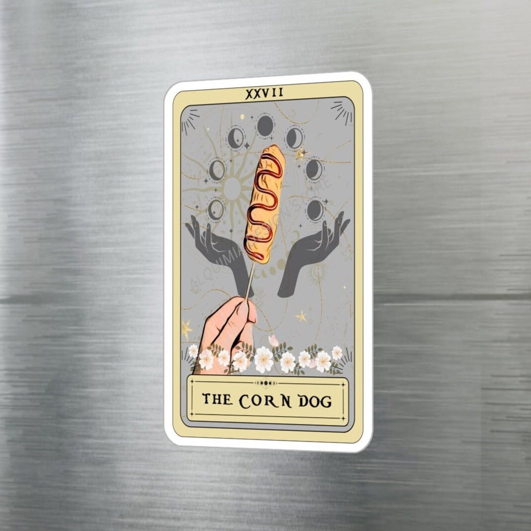 Corn Dog Stickers, the Corn Dog Tarot Card Sticker Vinyl Sticker ...