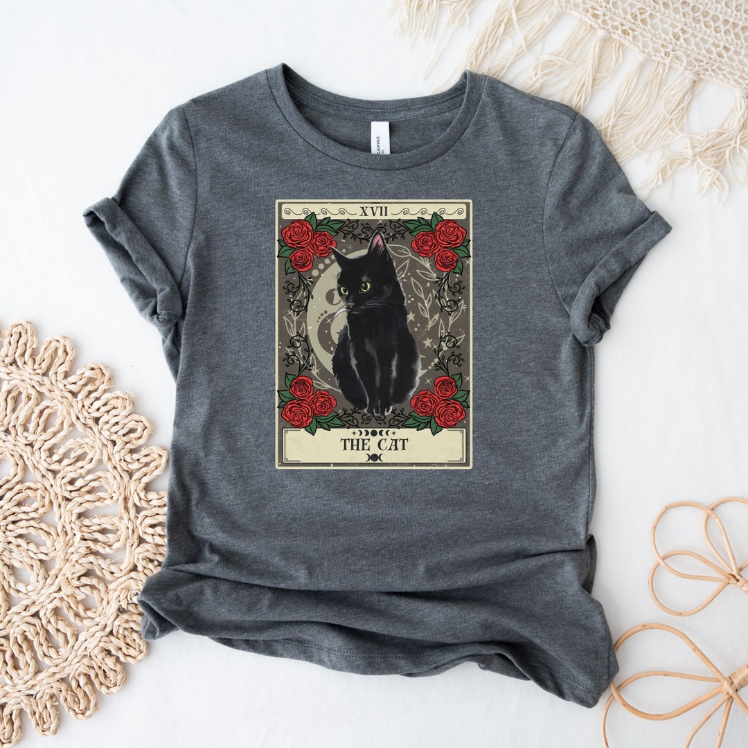 Cat Spirit Animal Tarot Card Shirt, Cat Shirt, Cottagecore, Forestcore ...