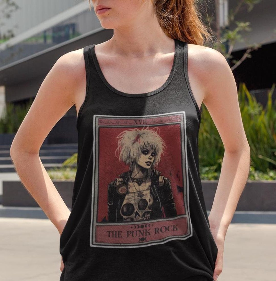Punk Rock Tank Top, the Punk Rock Tarot Card Shirt, Punk Tanks - Etsy
