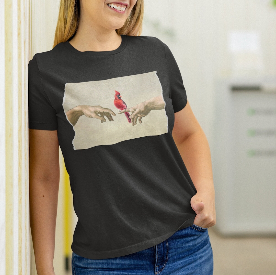 Red Cardinal Bird Shirt, the Creation of Cardinal T-shirt, Bird Lover ...