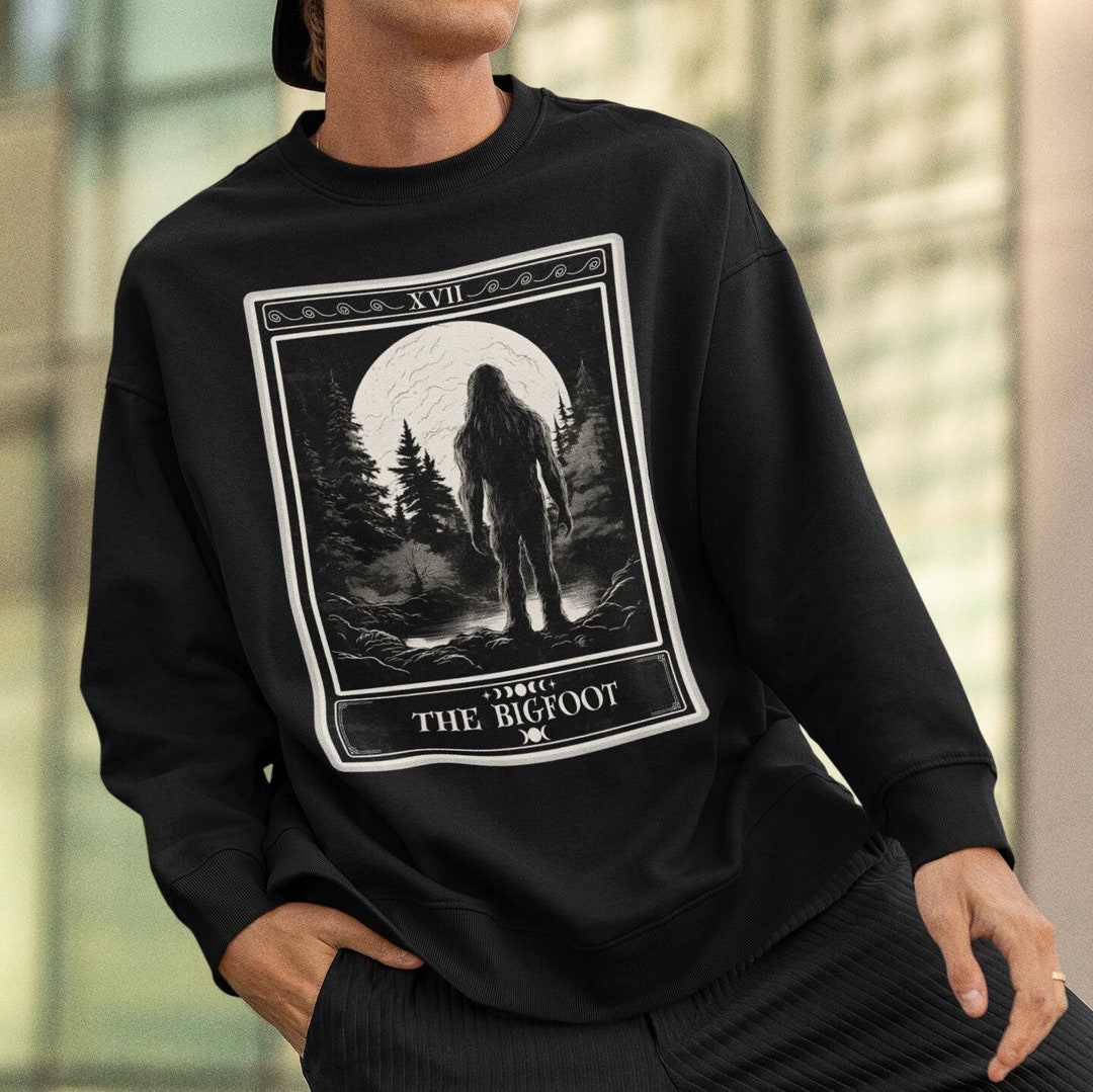 Bigfoot Sweatshirt, the Bigfoot Tarot Card Sweatshirt, Bigfoot Lover ...