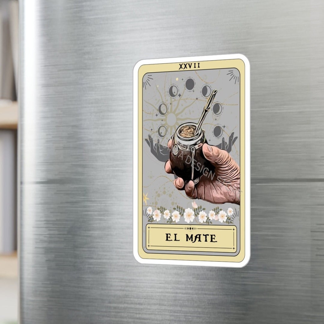 Yerba Mate Sticker, El Mate Tarot Card Sticker 3" X 4" Vinyl Sticker ...