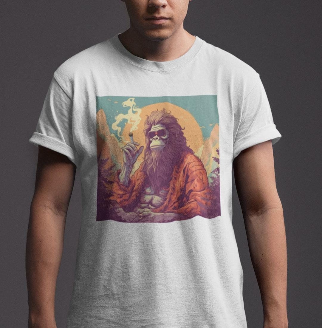 Bigfoot Shirt, Sasquatch Stoner Shirt, Weed T-shirt Stoner Gifts Nature ...