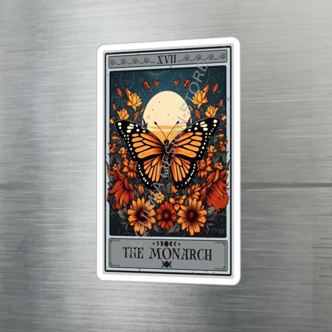 The Monarch Tarot Card Sticker, Monarch Butterfly Stickers Waterproof ...