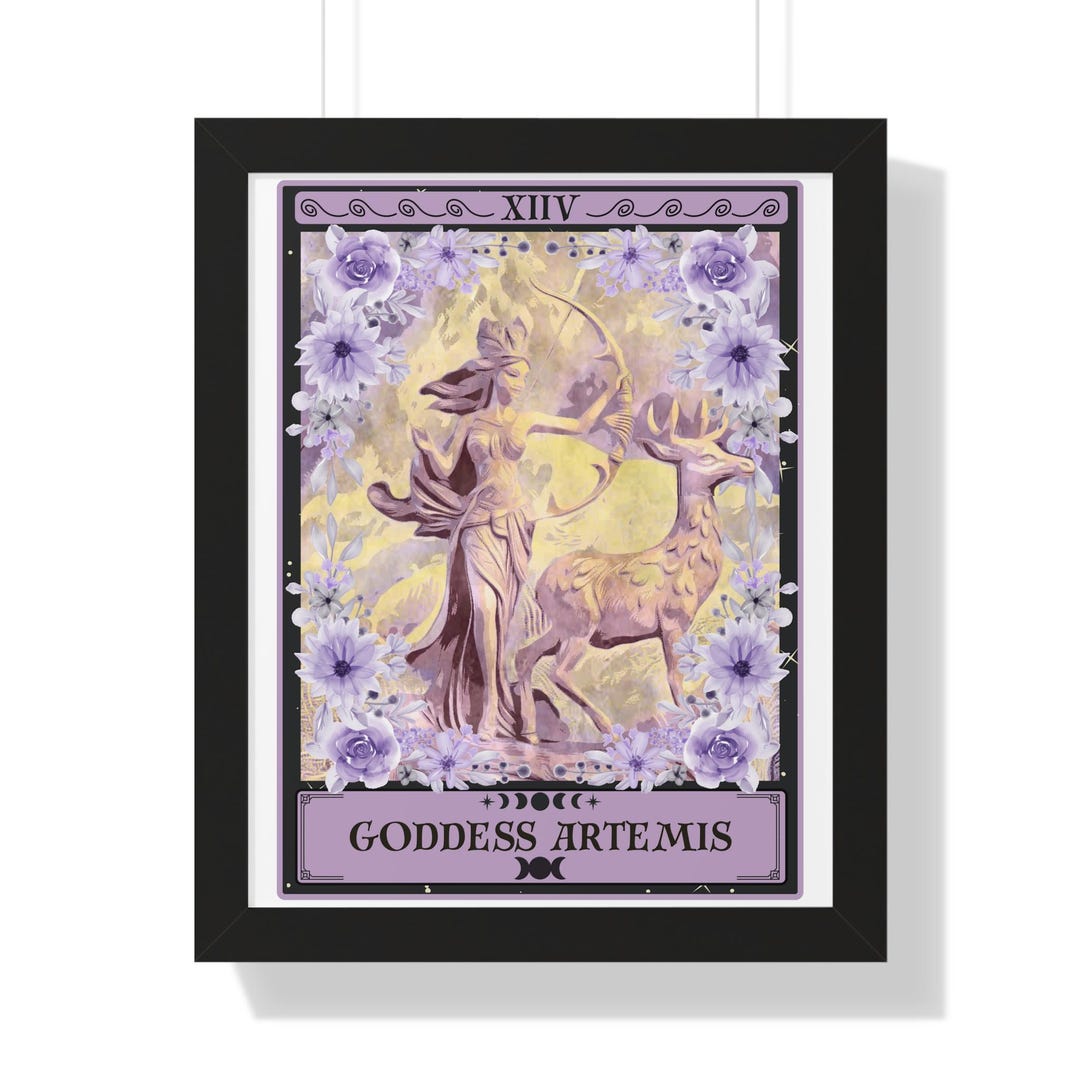 Goddess Artemis Tarot Card Picture Frame, Framed Wall Art - Etsy