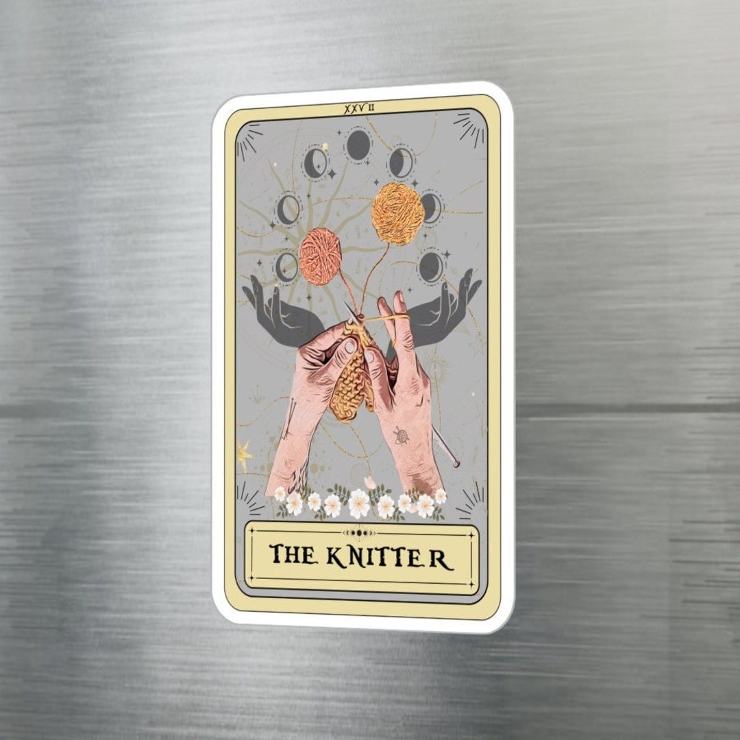 The Knitter Tarot Card Sticker: Waterproof Vinyl Knitting Decal (3" X 4 ...